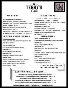 Menu - Terry's Cafe